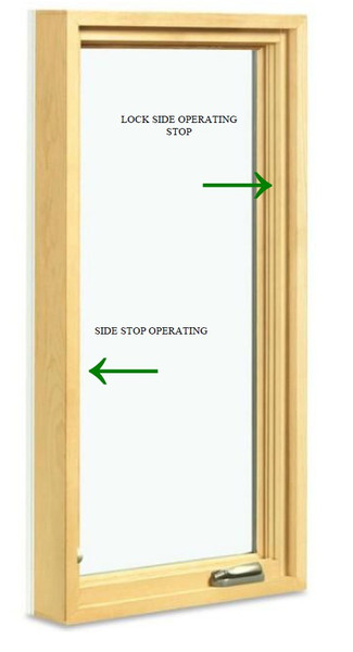 (Set of 2 ) 72'' Lincoln casement clear pine side stops - GoWindowGo ...