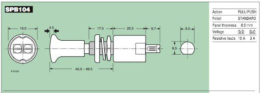 Panel Light Switch TR2, TR3A - British Parts Northwest