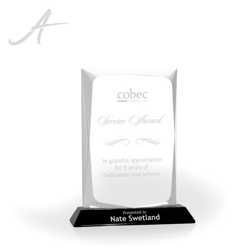 Slanted Obelisk Awards | Engraved Crystal Awards | Awarding You