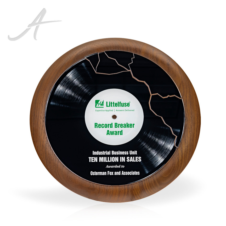 8967 Record Breaker Plaque-Black | Engraved Award Plaques | Awarding You