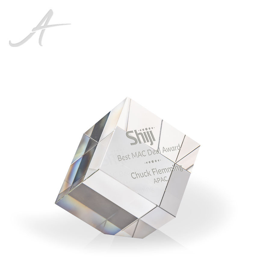 Savannah Clear Crystal Cube Award | Engraved Crystal Awards | Awarding You