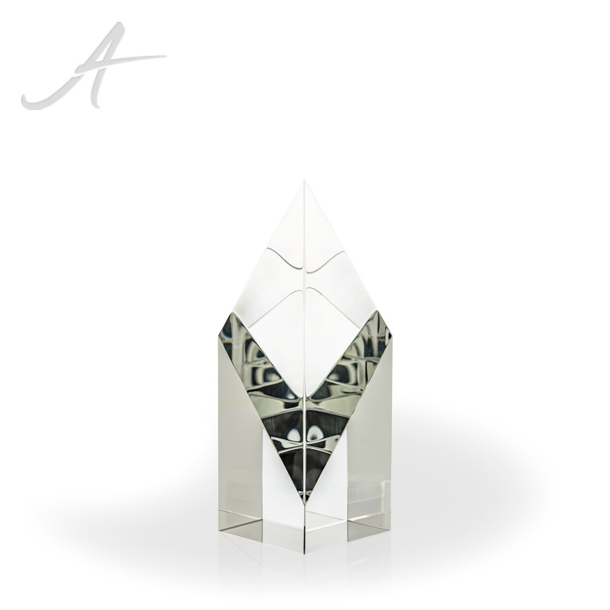 Grandeur Diamond Tower Slant Face - 8" Tall | Engraved Crystal Awards ...