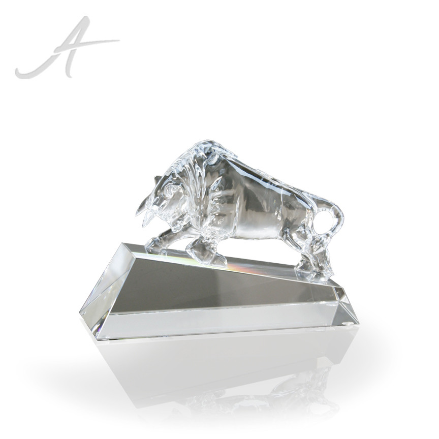 Leadership Crystal Bull Award | Engraved Crystal Awards | Awarding You