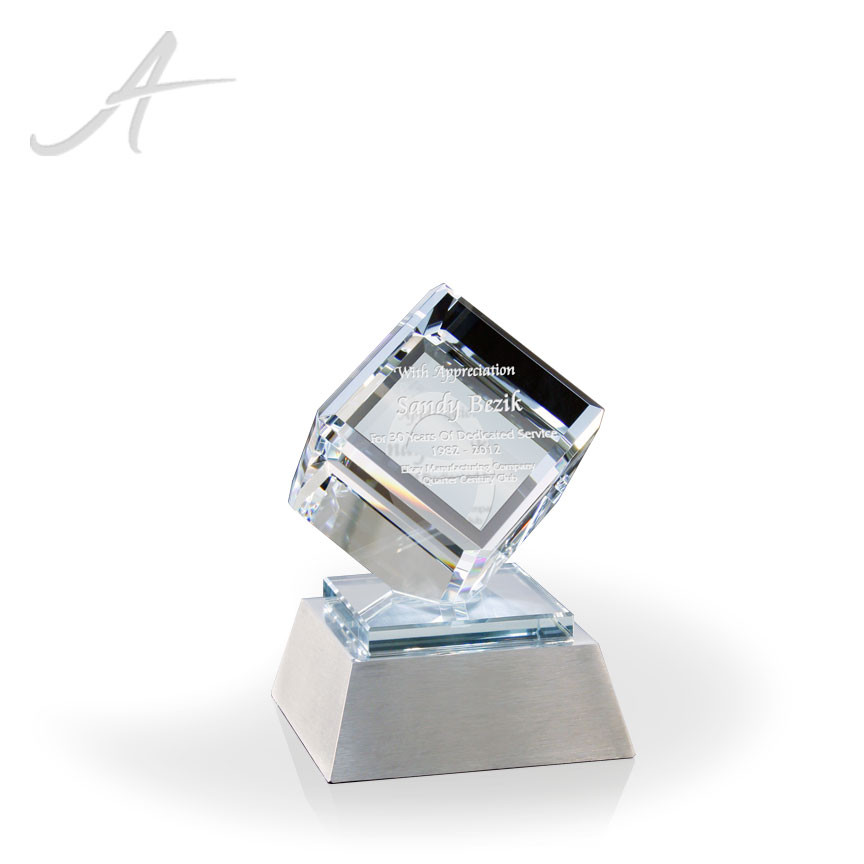 Ingot Crystal Cube Award | Engraved Crystal Awards | Awarding You
