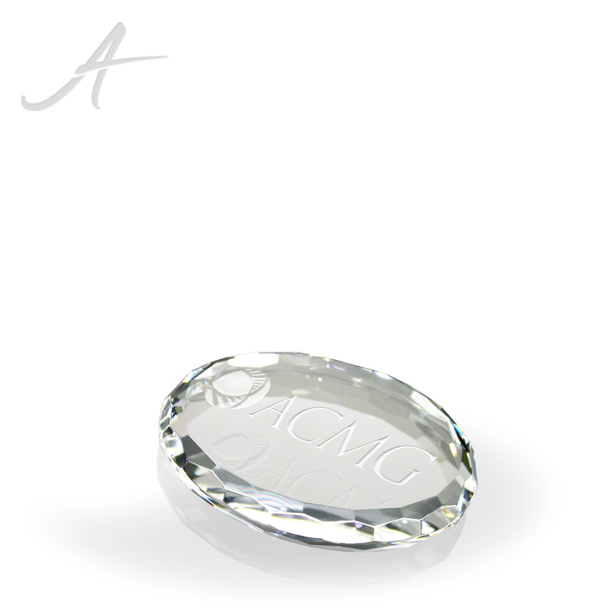 Round Gem-cut Crystal Paperweights | Engraved Crystal Awards | Awarding You