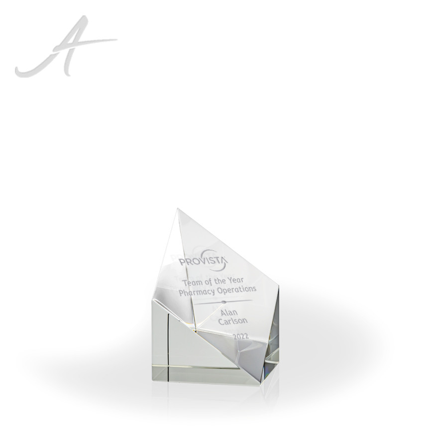 Grandeur Diamond Tower Slant Face | Engraved Crystal Awards | Awarding You