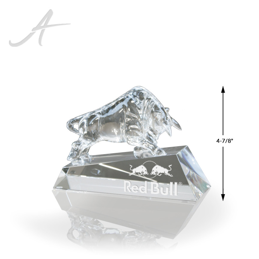 Leadership Crystal Bull Award | Engraved Crystal Awards | Awarding You