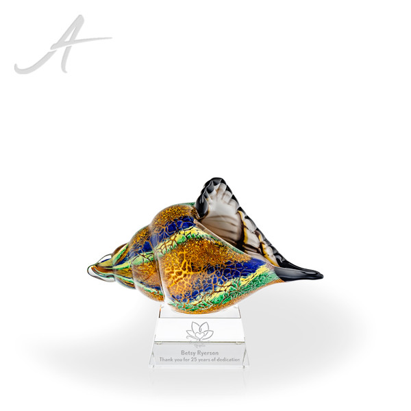 Multicolor Conch Shell Art Glass | Art Glass Awards | Awarding You