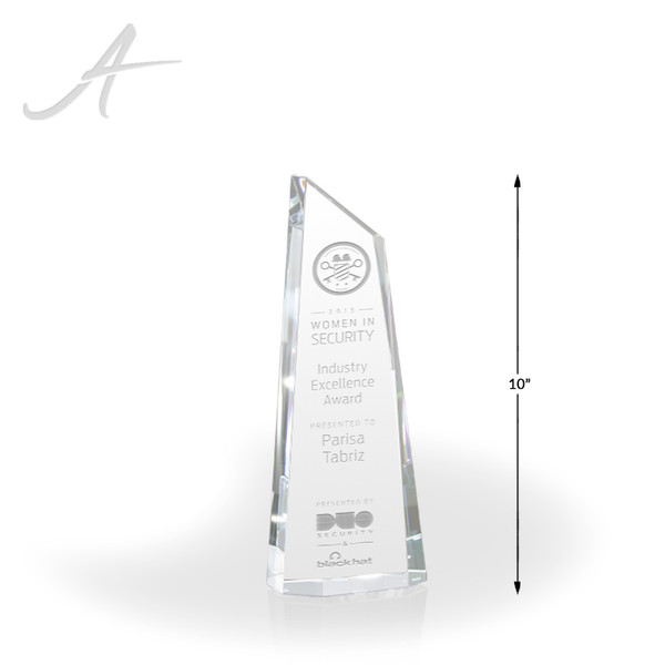 Slanted Obelisk Awards | Engraved Crystal Awards | Awarding You