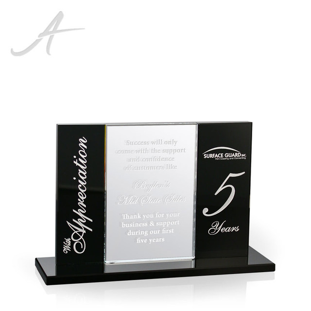 Glass Employee Anniversary Award | Engraved Glass Awards | Awarding You