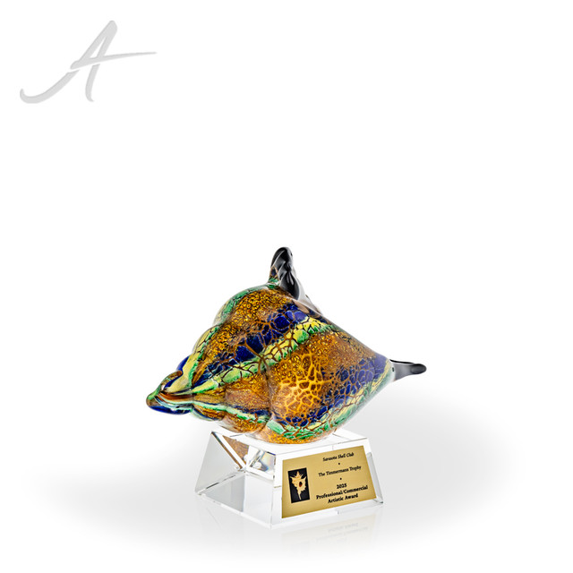 Multicolor Conch Shell Art Glass | Art Glass Awards | Awarding You