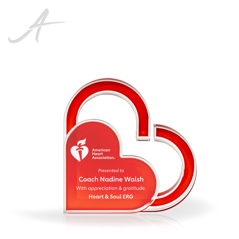 Double Heart Acrylic Award | Acrylic Awards | Awarding You