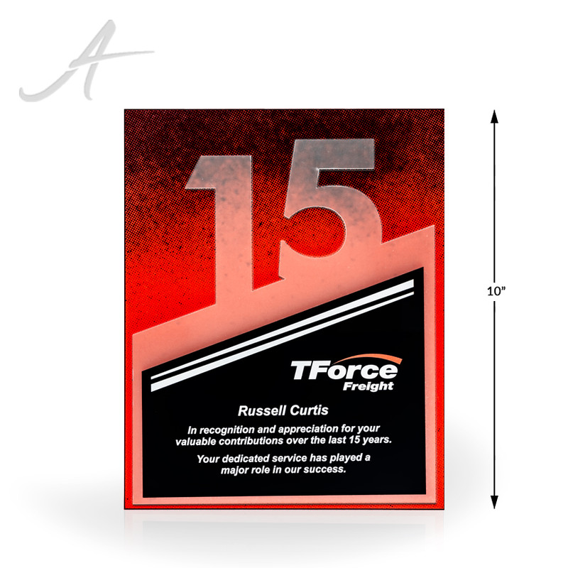 15 Year Flow Award Plaque - UV print | Printed Award Plaques | Awarding You
