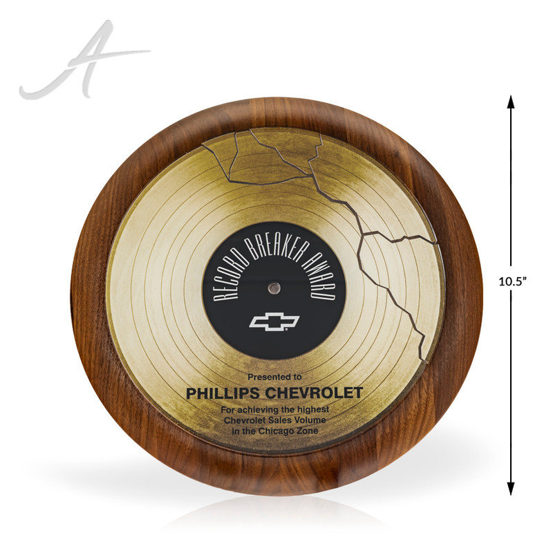Record Breaker Plaque-Gold| Engraved Award Plaques | Awarding You