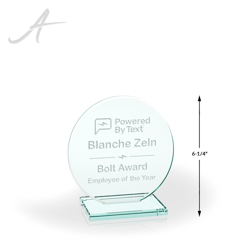 Luminary Jade Glass Award | Engraved Glass Awards | Awarding You