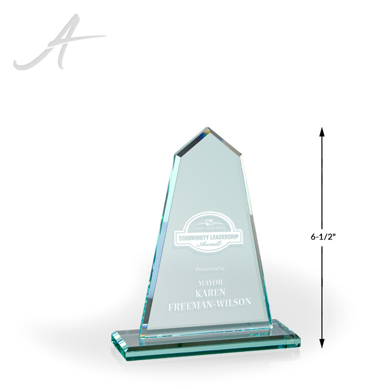 Lincoln Award - 6.5" Tall | Engraved Glass Awards | Awarding You