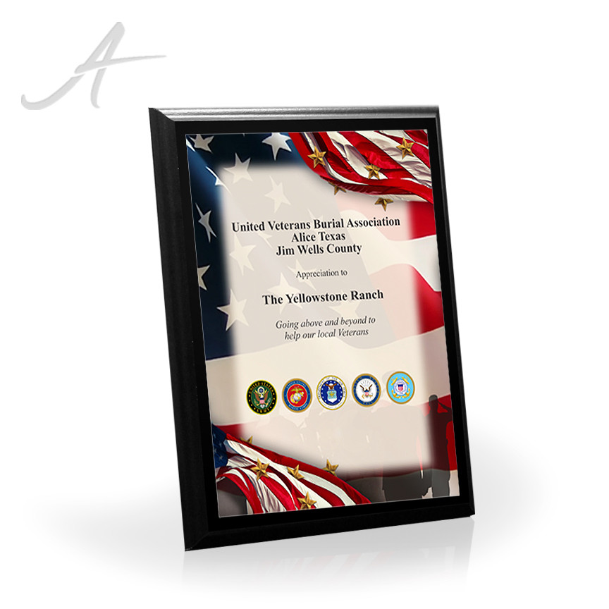 Full Color American Flag Plaque | Engraved Award Plaques | Awarding You