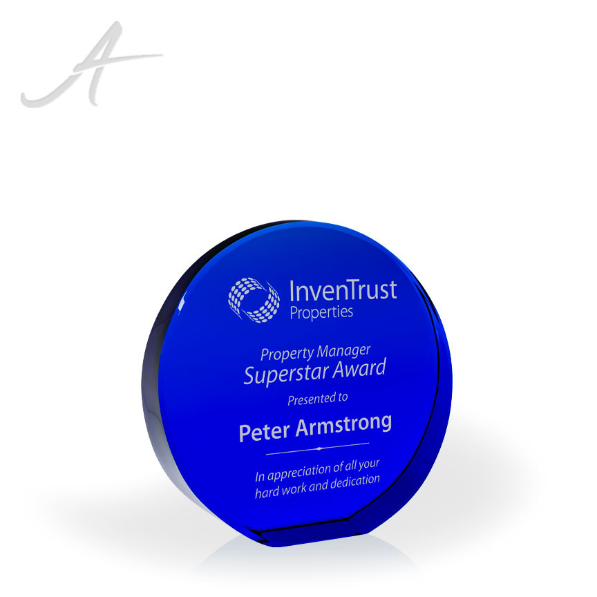 Savannah Blue Crystal Cube Award | Engraved Crystal Awards | Awarding You