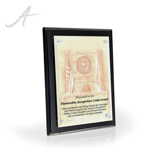 Tesla II Glass Plaque with Full Color Plate | Engraved Award Plaques ...