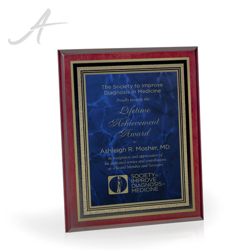 Classique Mahogany Finish Award Plaque | Engraved Award Plaques ...