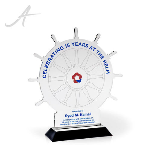 Ship Wheel Acrylic Awards - UV Print | Acrylic Awards | Awarding You