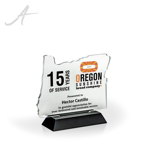 Great State of Oregon Acrylic Awards - UV Print | Acrylic Awards ...