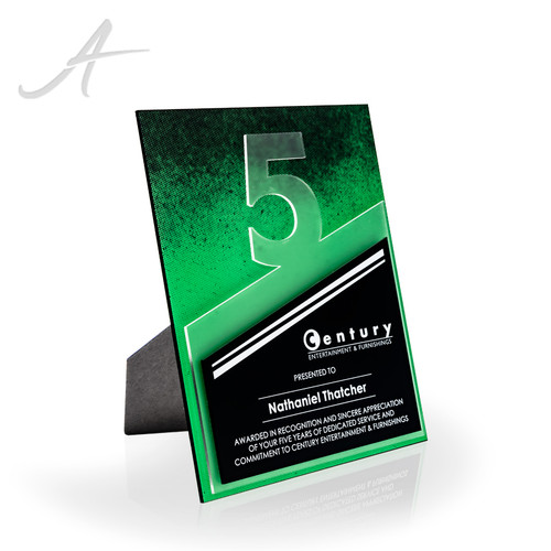 5 Year Flow Award Plaque - UV print | Printed Award Plaques | Awarding You