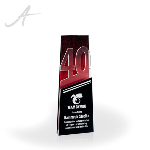 Desktop 40-Year Flow Acrylic Award | Acrylic Awards | Awarding You