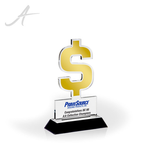 Dollar Sign Acrylic Awards - UV Print | Acrylic Awards | Awarding You