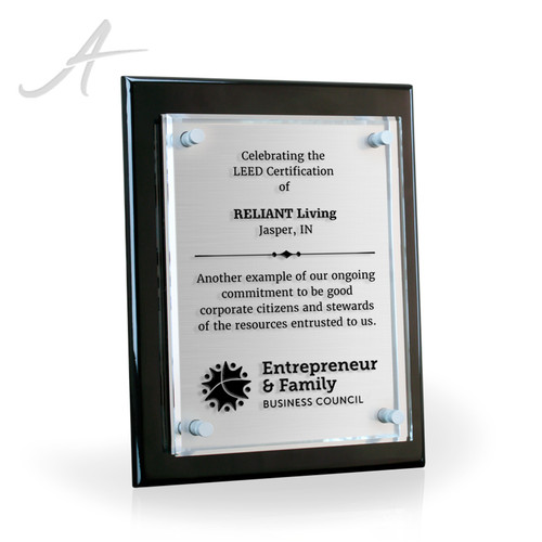 Tesla III Silver Plaque with Metal Plate, 9" X 12" | Engraved Award ...