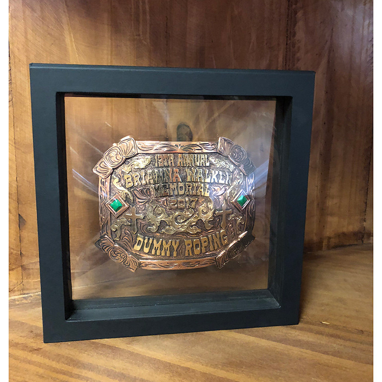 3D Buckle Shadow Box- Black - Champion's Choice Silver - Hand Crafted ...