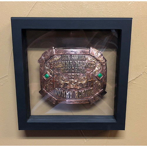 3D Buckle Shadow Box- Black - Champion's Choice Silver - Hand Crafted ...
