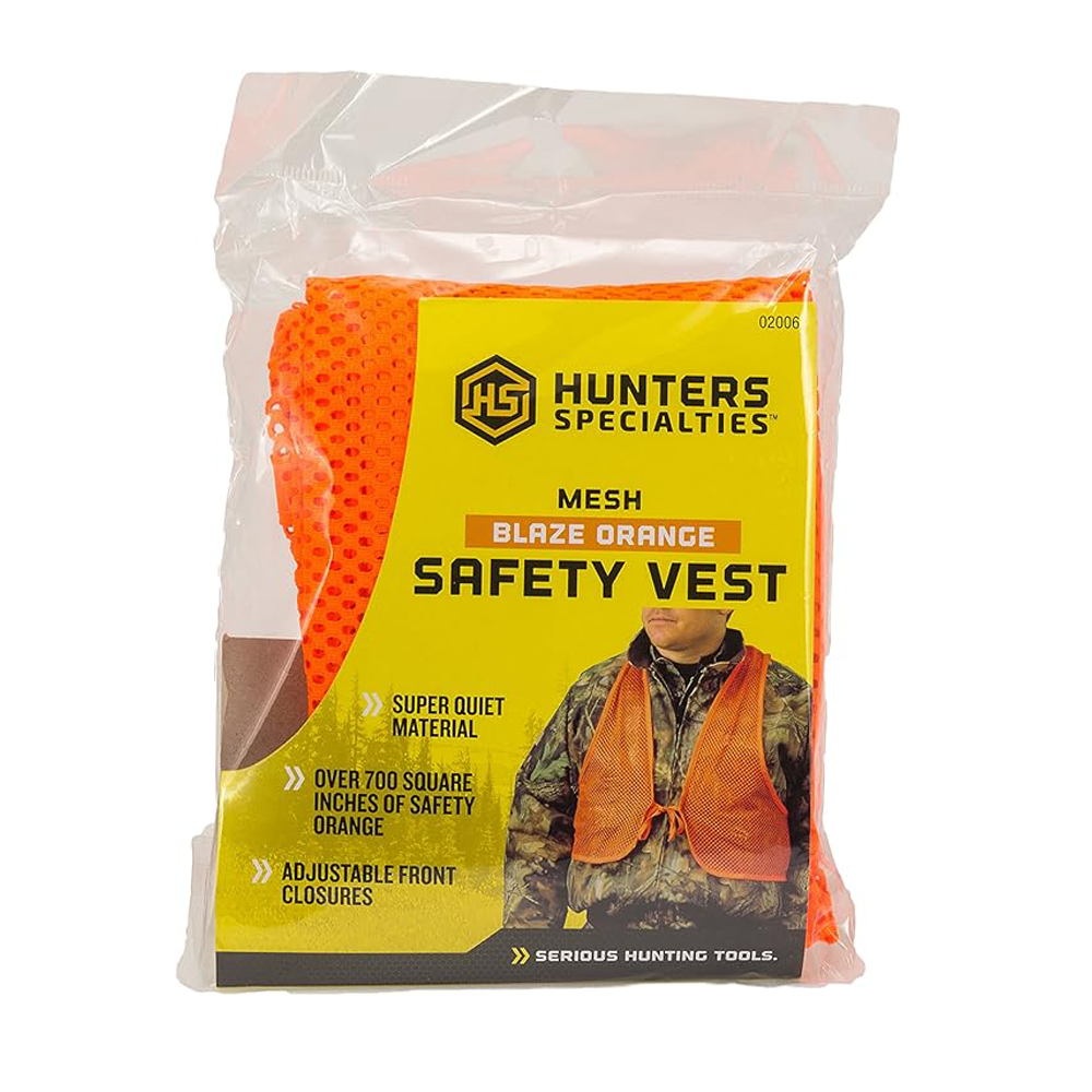 HUNTER SPECIALTIES Vest Mesh Adult Blaze Orange Safety - Elusive ...