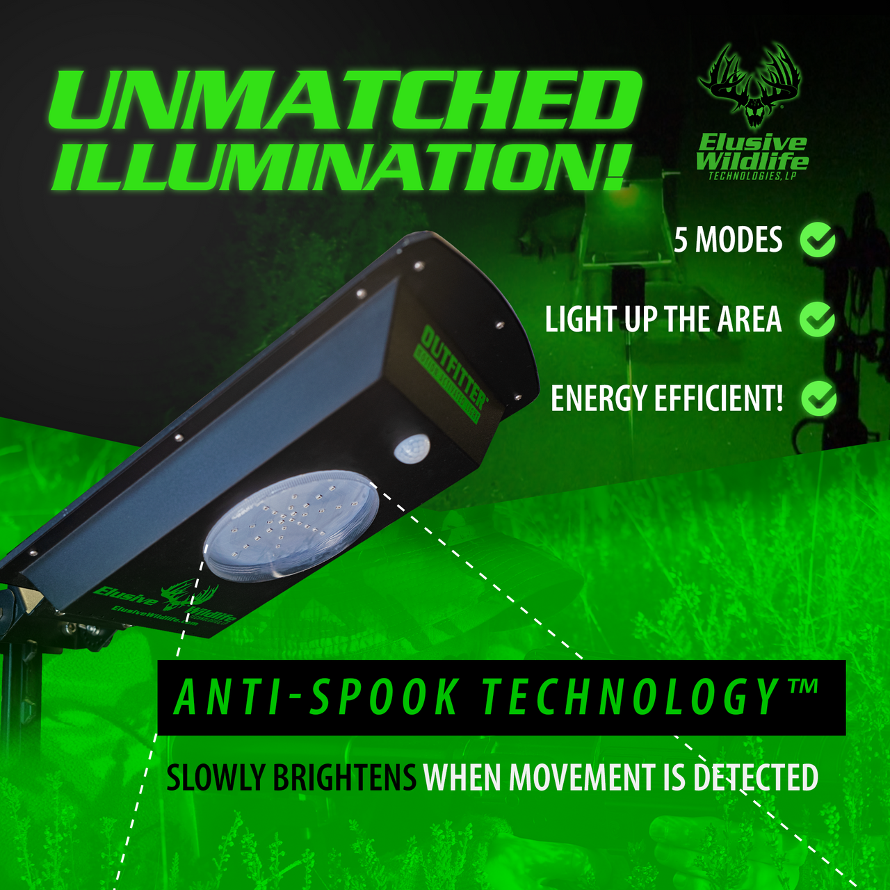 Kill Light OUTFITTER-R Remote Controlled, Solar Powered Motion ...
