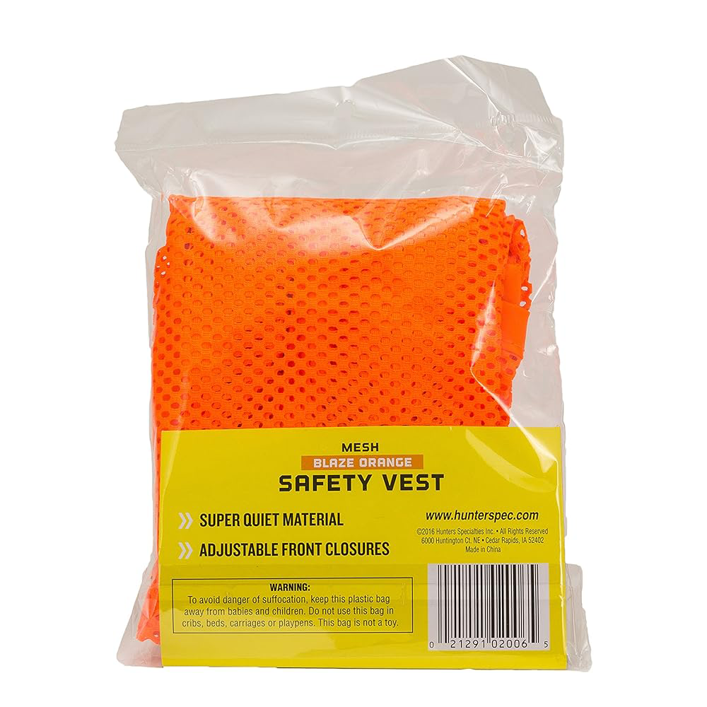 HUNTER SPECIALTIES Vest Mesh Adult Blaze Orange Safety - Elusive ...
