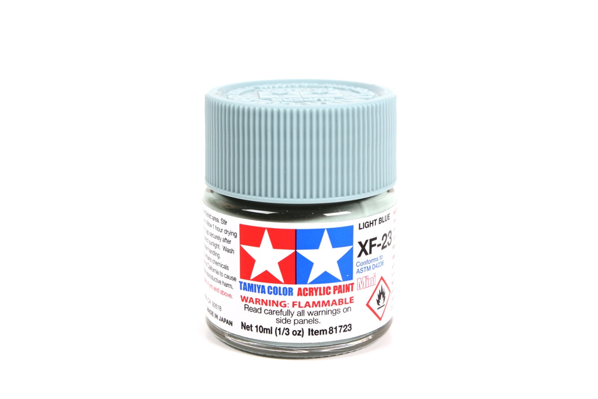 Tamiya 81723 Acrylic Mini XF23 Light Blue Paint (10ml) - Small ...