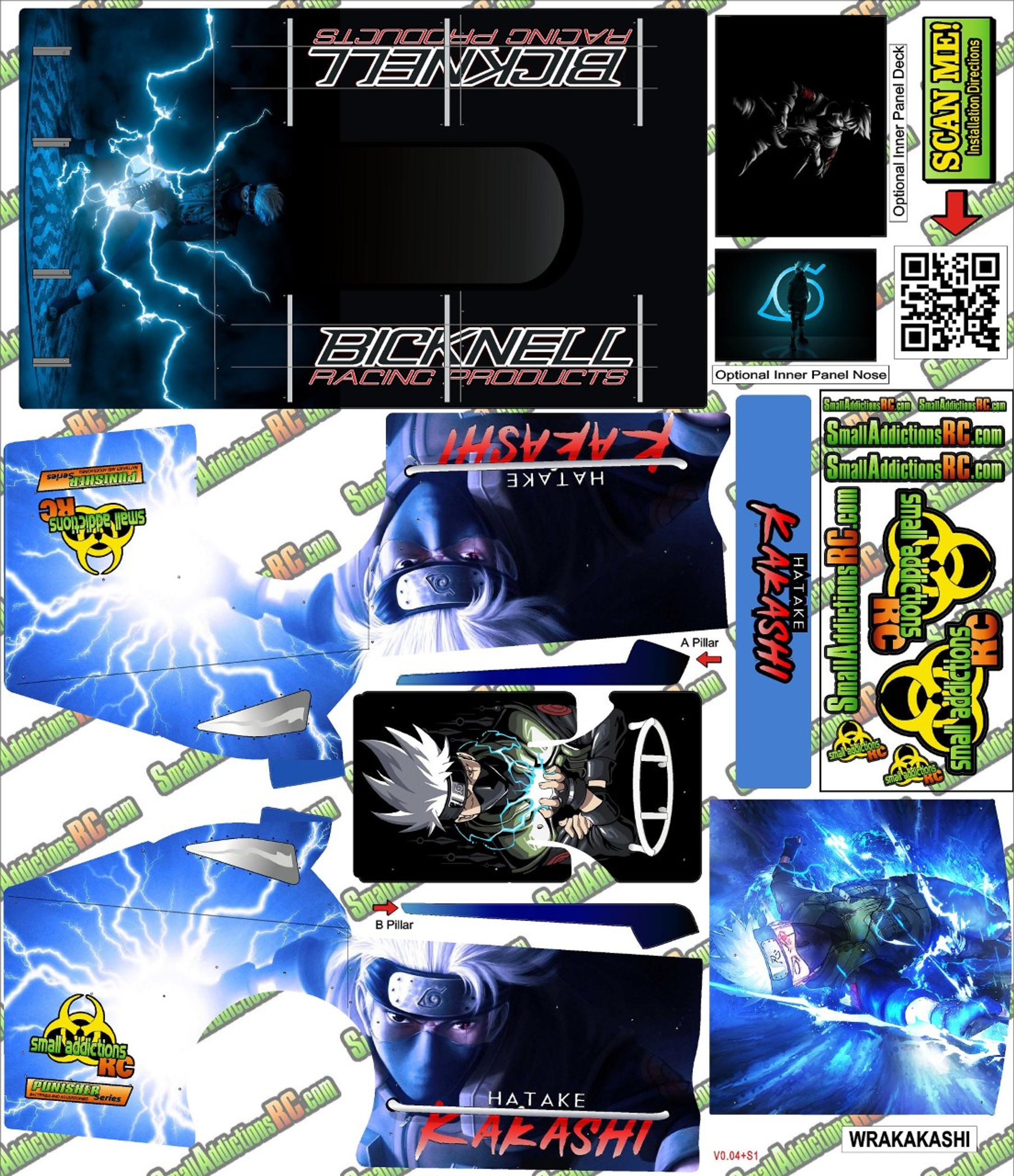 Wrap Addicts Kakashi Anime Mudboss Wrap Small Addictions Rc