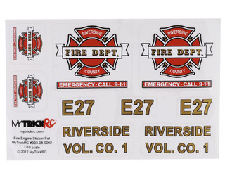MyTrickRC Fire Truck Decal Set - Small Addictions RC
