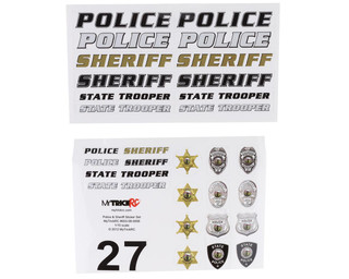 MyTrickRC Police/Sheriff Decal Set - Small Addictions RC