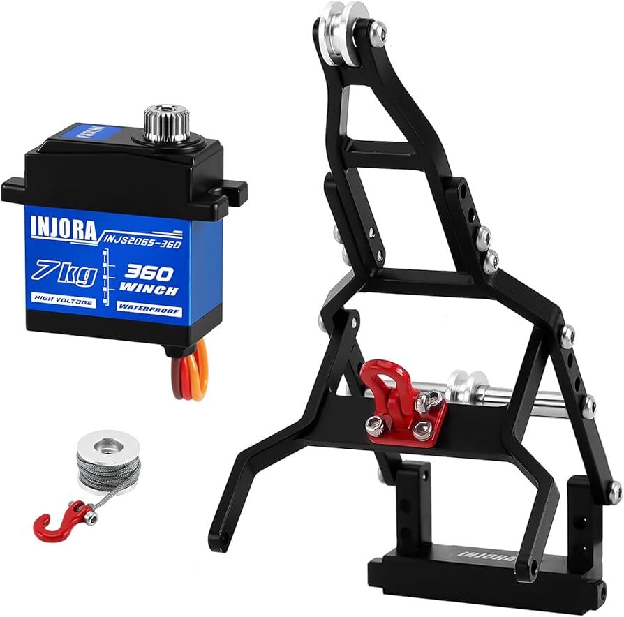 Injora INJS2065-360-194BK Axial SCX24 1/24 Tow Truck Crane Kit ...