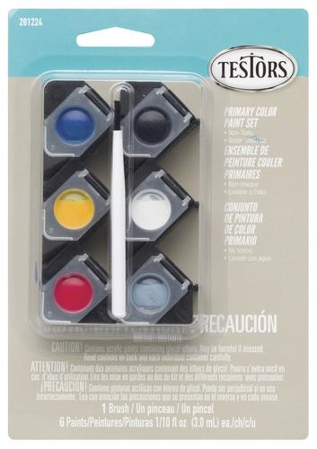 Testors Acrylic Paint Pod 6 Piece Set, Primary Colors - Small Addictions RC