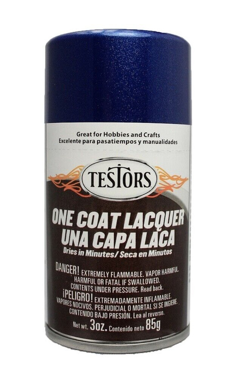 Testors One Coat De Ja Blue Extreme Lacquer Spray 3 oz - Small ...