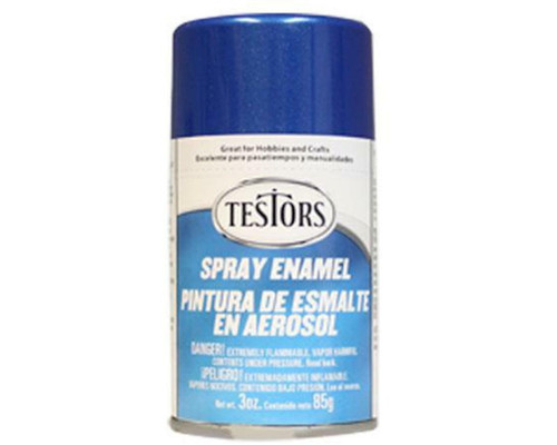 Testors Sapphire Blue Metal Flake Enamel Spray Paint 3oz - Small ...