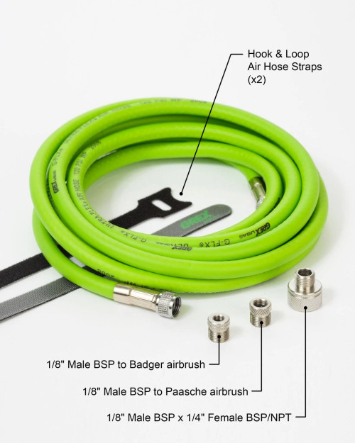 Grex 10' ULTRA-FLEX Airbrush Hose with Universal Fittings - Small ...