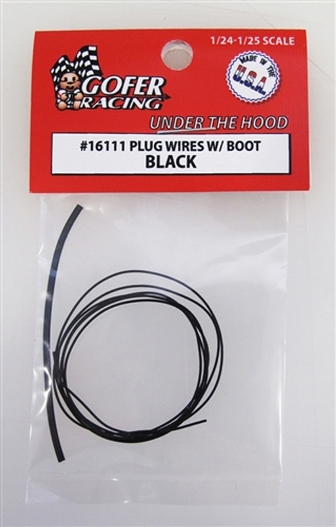 Gofer Racing Plug Wires With Boot Black - Small Addictions RC