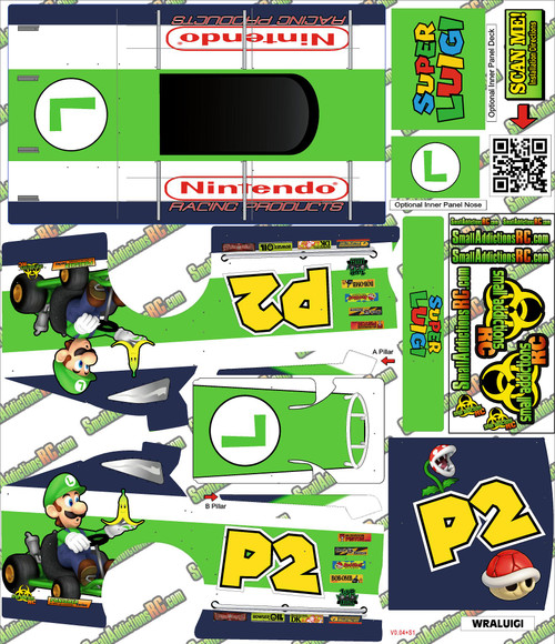 Wrap Addicts Mario Kart Luigi MudBoss Wrap - Small Addictions RC
