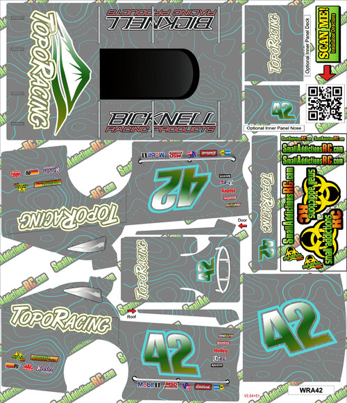 Wrap Addicts Topographical Map #42 TopoRacing MudBoss Wrap - Small ...