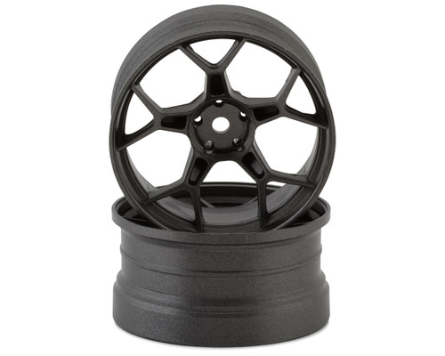 DS Racing Feathery 5Y Drift Wheels (Gunmetal) (2) (8mm Offset) w/12mm ...