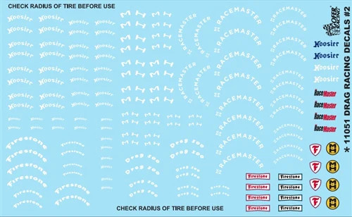 Gofer Racing 11051 1/24-1/25 Scale Drag Racing Decals 2 - Small ...