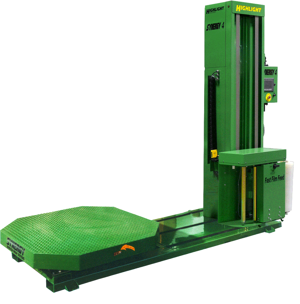 Synergy 4 Spiral Turntable Stretch Wrap Machine - high and Low Profile